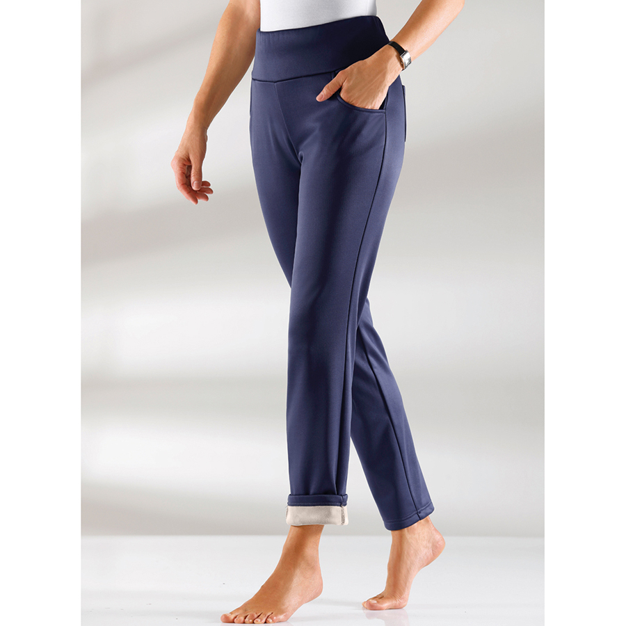 Fleecy Back Wide Waist Pants - Innovations