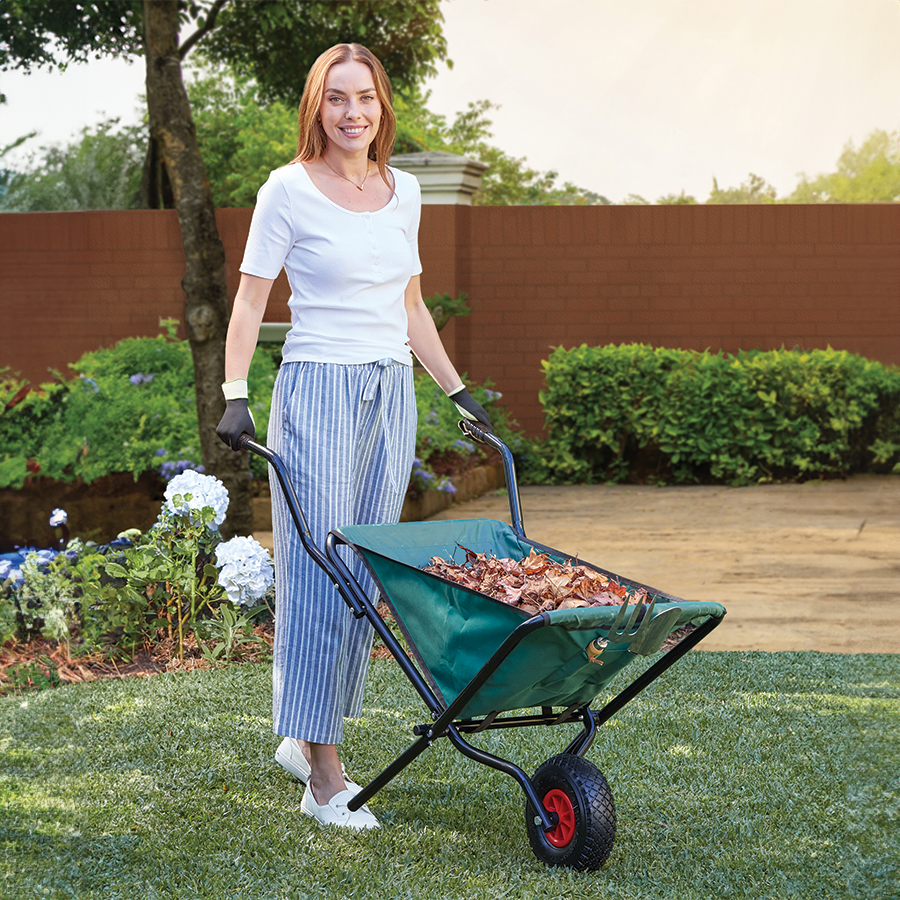 Heavy duty folding wheelbarrow store