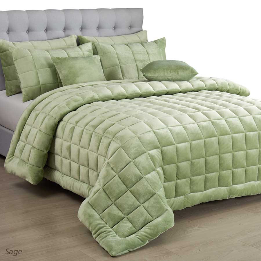 Augusta Faux Mink Fur Quilt Set - Innovations