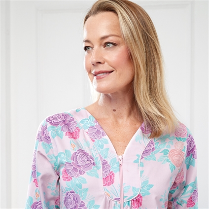 Comfort Roses Zip Nightie - Innovations