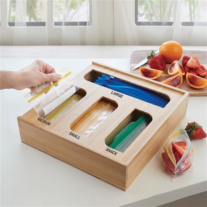 Bamboo Slide-Lock Bag Organiser - Innovations